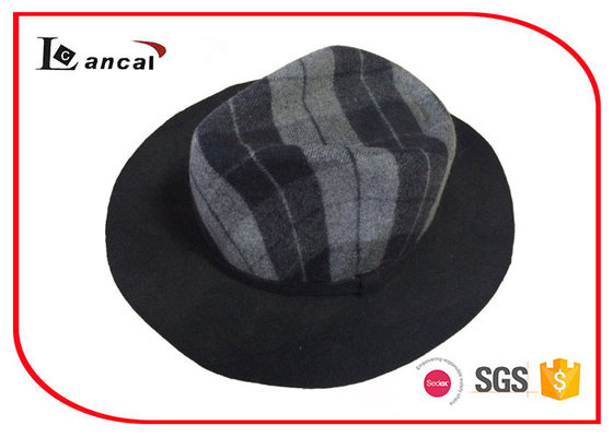 Check Wool Felt Hat