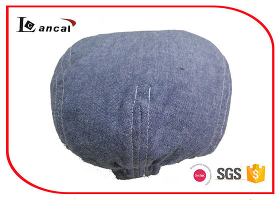 Boys Waterproof Wool Flat Cap With Stripe Yard Dyed Lining And Elastic Band