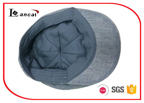 Eight Panels Duckbill Flat Cap Nep Yarn Grey Scally Caps For Mens