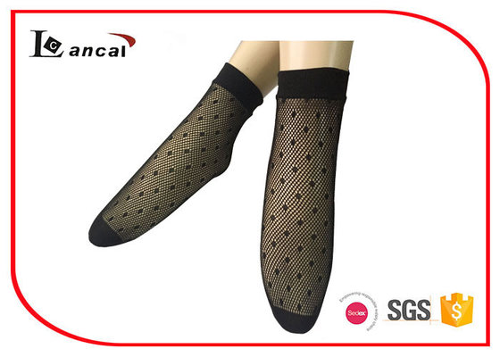 Stretchy Nylon Trouser Ladies Silk Socks Black Spot And Fishnet Tights