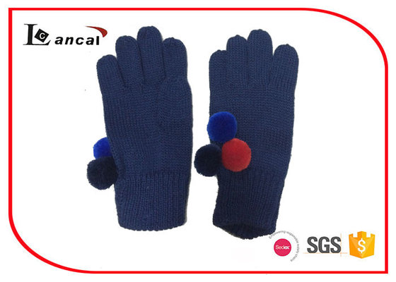 Kids Navy Warm Winter Gloves