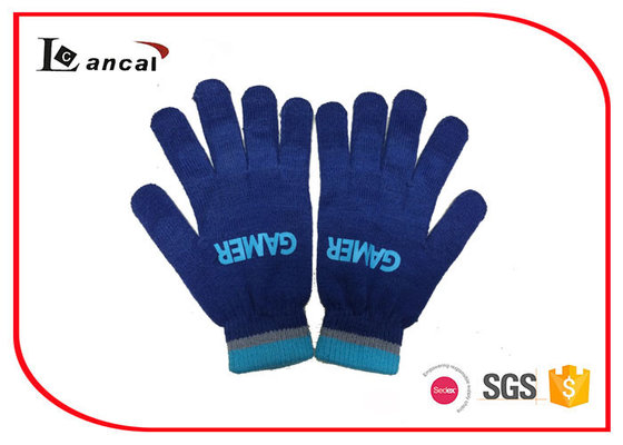 32 Grams Knitted Warm Winter Gloves With Gamer Pattern Printing