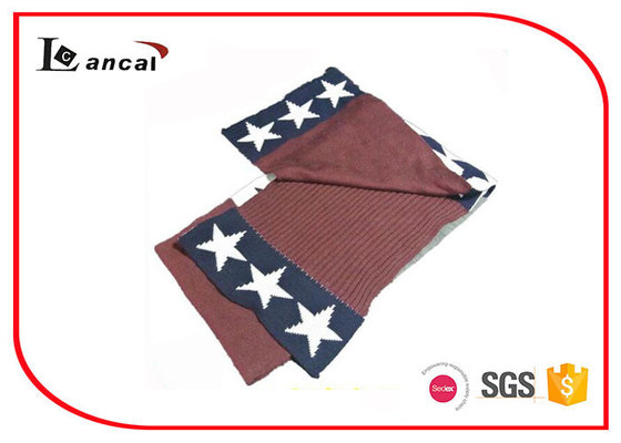 Five - Pointed Star Knitted Scarf