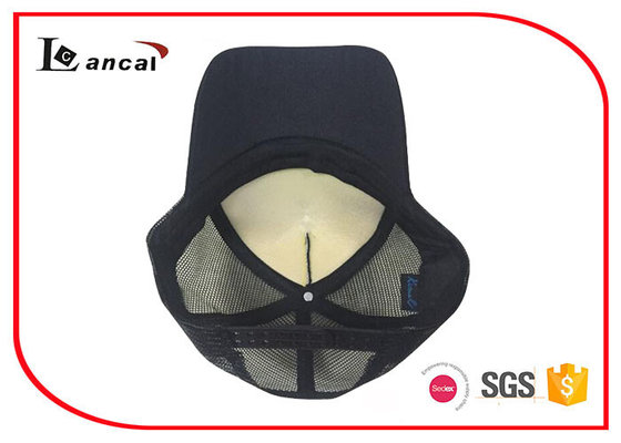 100% Cottonmens baseball caps with simple style black mesh and bend peak