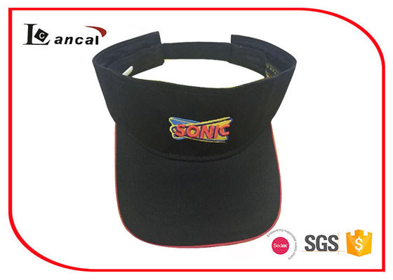 100% Cotton 3D embroidery sun visor  Baseball Caps Hats with velcro back adjuster