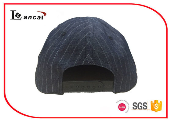 Stretch Stripe Denim Baseball Caps Hats With Glasses Embroidery