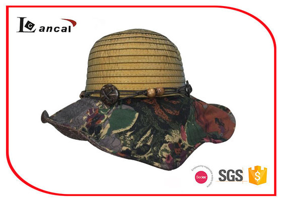 Spring Summer Hats For Women / Ladies  , Wooden Decoration Wide Brim Hat