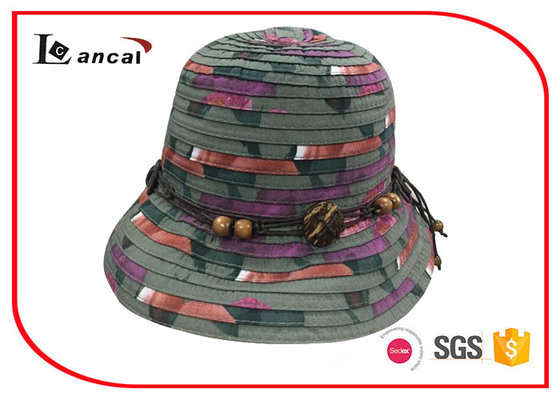 Multi Color Wide Brim Sun Hat , Superposed Style Ladies Straw Hats