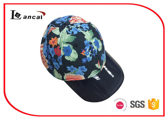 Printed Yarn Dyed Baseball Caps Hats With Plastic Visible Peak For Men