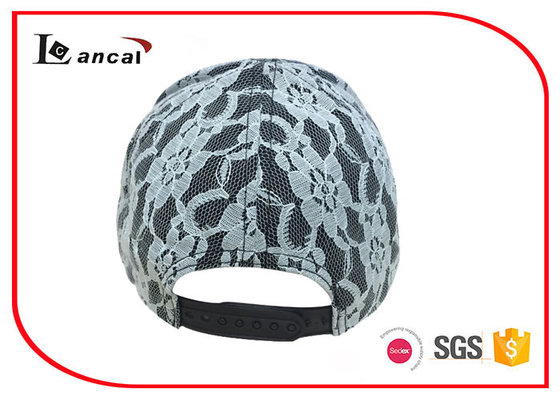 Double Layer Baseball Caps Hats , Flat Sports Cap Wrapped With Lace For Women