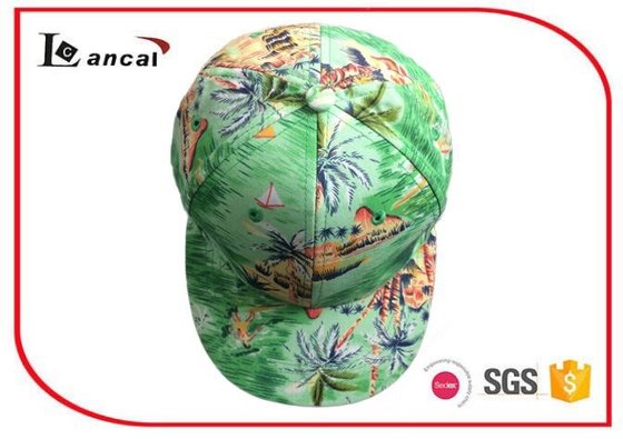 6 Panel  Polyester  Baseball Caps Hats,Tropical Style Ball Caps