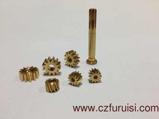 CNC machined straight pinion brass spur gear and lead screw