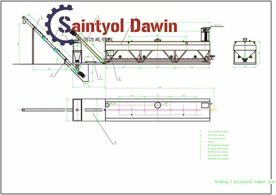 New design Safety Work 40 tonne to 100 tonne horizontal cement silo supplier