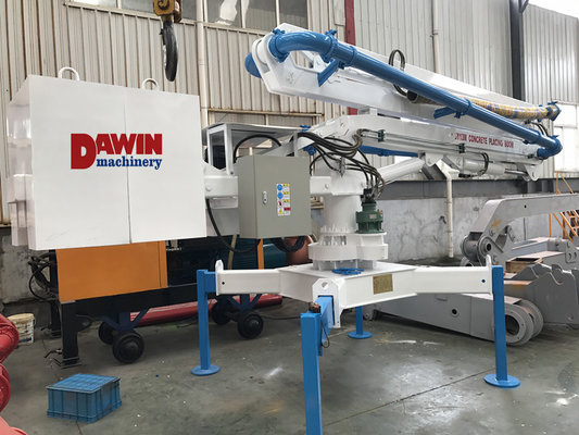 13m concrete placing boom concrete distributor with 4 wheels trailer system on sale supplier
