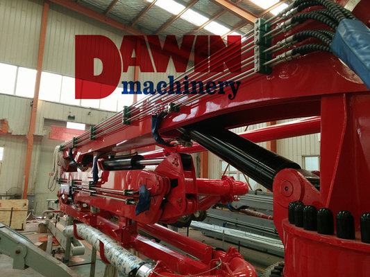 23m concrete placing boom 4 arms stages concrete distributor with 4 wheels trailer system on sale supplier