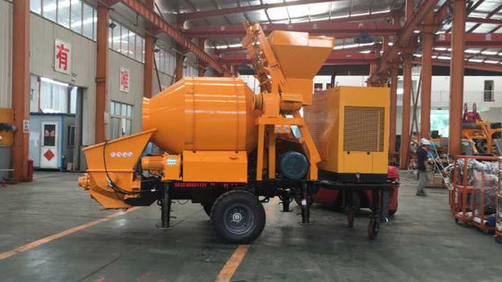 JBT30 concrete pump with mixer with 450L mixing drum and 30m3/hr pumping capacity on hot selling supplier
