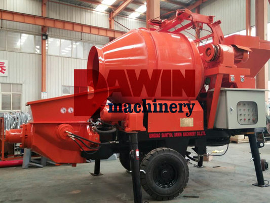 JBT30 concrete pump with mixer with 450L mixing drum and 30m3/hr pumping capacity on hot selling supplier