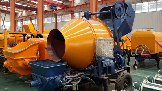 Trailer Mobile Concrete Mixer with Pump with 100m Steel Delivery Pipe Line on Sale supplier