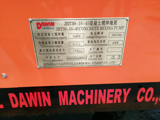 Automatic concrete mixing pump mixer pump with cordless remote control and electric control panel supplier