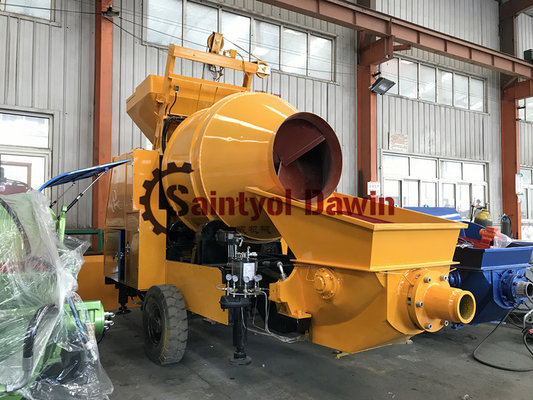 Trailer Mobile Easier Movable Full Diesel Power Concrete Mixing Pump with 450 L Drum Mixer on Hot Selling China Supplier supplier