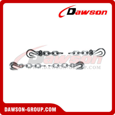 G43 Trailer Safety Chains Assembly with Slip Clevis Hook & Latch