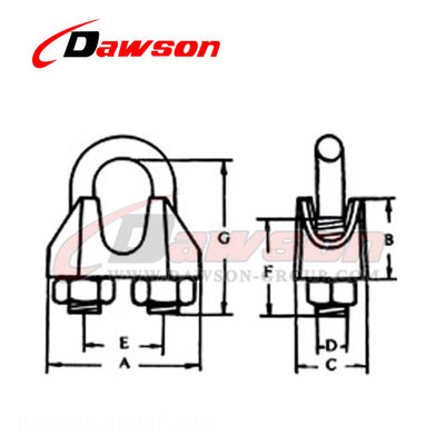 Galv. Malleable Wire Rope Clip Type A