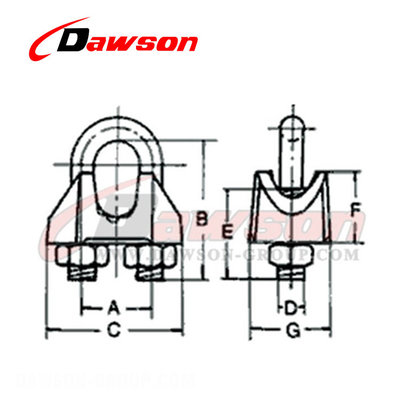 US Type Malleable Wire Rope Clips