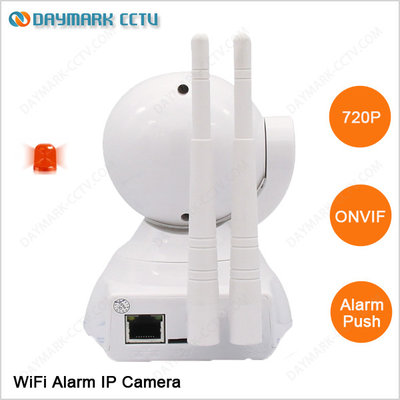 Two antenna ir night vision home alarm camera ip wifi with 64g micro sd card supplier