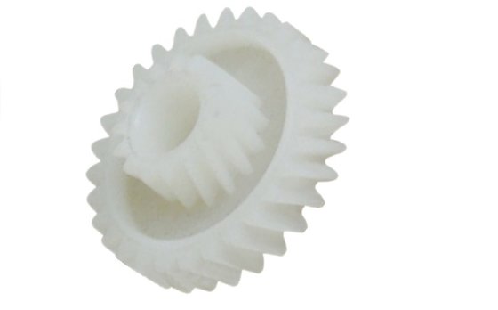 High Precision Molded Plastic Gears , Nylon Plastic Helical Gears White Color
