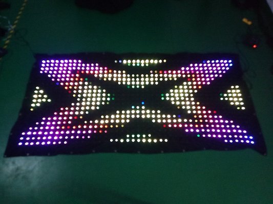 Fireproof  Velvet Stage Lighting Backdrop RGB 3 in 1 LED Video Wall