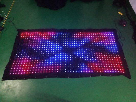 Fireproof  Velvet Stage Lighting Backdrop RGB 3 in 1 LED Video Wall