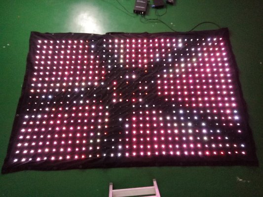 Animation Show Fireproof  Velvet Stage Lighting Backdrop RGB Color  LED Video Cloth