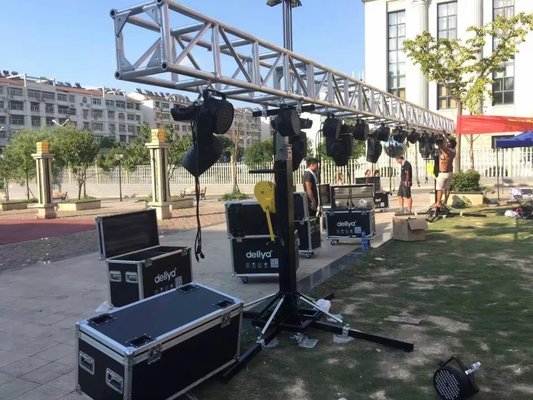 5.6m Height 150kgs Load Powder Coated Steel Outdoor Mobile Stage Party Event Heavy Duty Light Stand