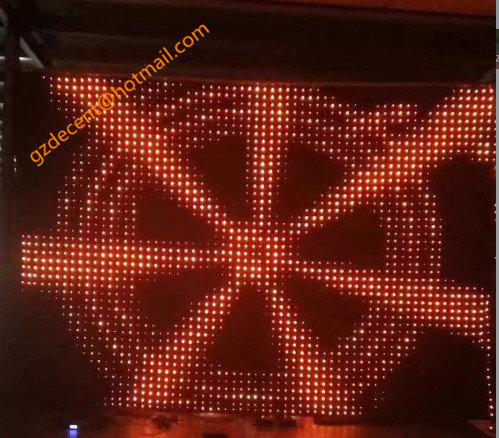 Animation Show Fireproof  Velvet Stage Lighting Backdrop RGB Color  LED Video Cloth
