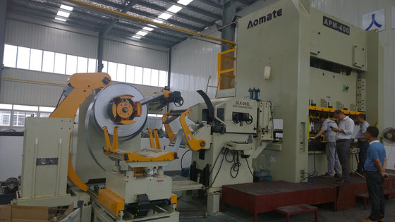 Hydraulic Expansion Servo Automatic Decoiler Straightener Feeder 3 in 1 With 7 Ton Coil Car