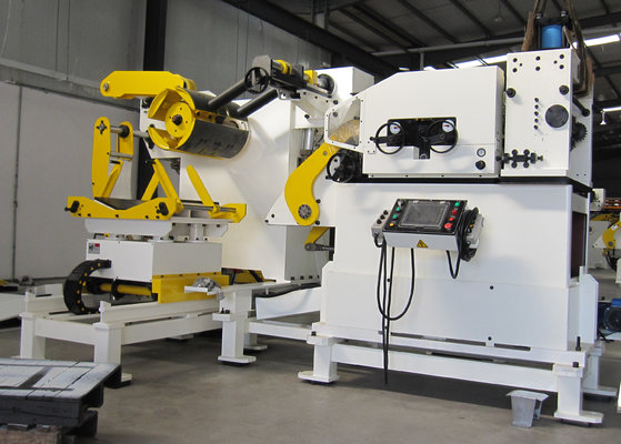 Servo Motor And PLC Control 3 In 1 Straightener Feeder With 7 Pieces 88mm Straightener Roller
