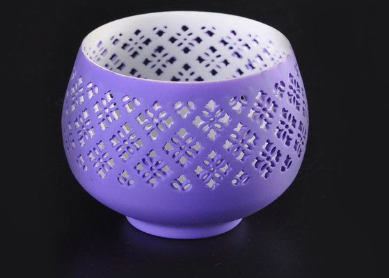 graceful hollow out ceramic votive candle holder wholesale fit solid candle