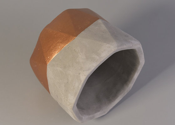 Eco - Friendly Modern Concrete Candle Holder Cement Scented Candle Vessels