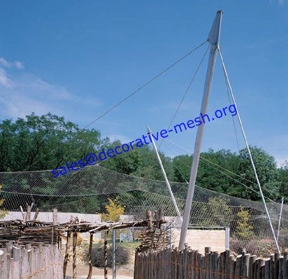 Support post of zoo bird netting