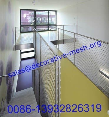 stair balustrade,bridge balustrade,stainless steel balustrade rope mesh,balcony balustrad