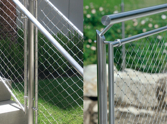 Stainless steel cable mesh installation