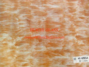 Decorative glass insertion for laminating glass(marble paper)