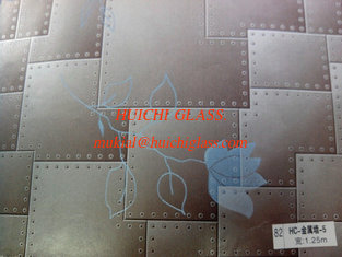 Decorative glass insertion for laminating glass(marble paper)