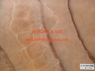Decorative glass insertion for laminating glass(marble paper)