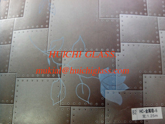 Decorative glass insertion for laminating glass(marble paper)