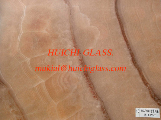 Decorative glass insertion for laminating glass(marble paper)