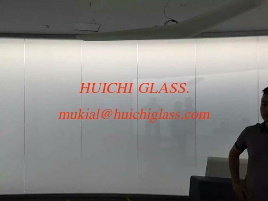 1.8m bend smart glass，tempered switchable glass, PDLC glass, safety glass