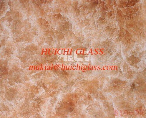 Decorative glass insertion(marble paper), wood design for laminated floor, glass floor