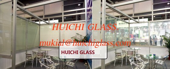 LCD smart glass, smart glass film, switchable glass film, grey PDLC film, blue LCD film, shower door