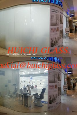 Smart switchable glass, intelligent glass,  LCD film for office portion with 78.6% transparency